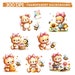Watercolor Cute Bear and Bee Clipart, Bee Bear Spring Friend Nursery ...