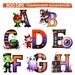 Spooky Halloween Alphabet Clipart, Watercolor Letters & Numbers ...