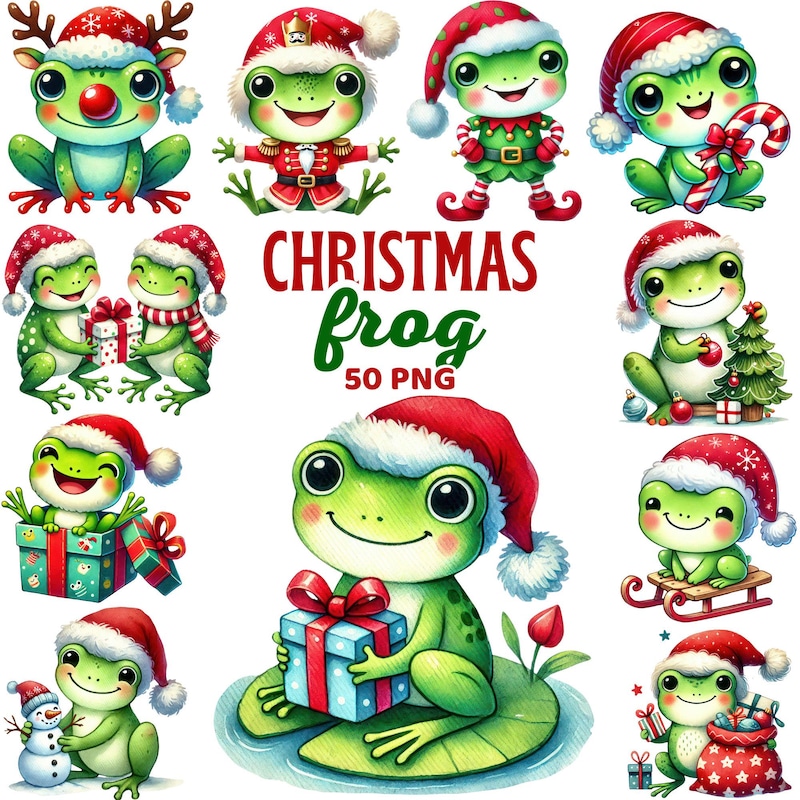 Christmas Frog - Etsy