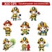 Firefighter Boy Clipart, Watercolor Cute Little Heroes Nursery Decor ...