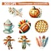 Watercolor Thanksgiving Clipart, Cute Pilgrims, Turkey, Wreath Autumn ...