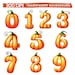 Pumpkin Alphabet, Watercolor Fall Pumpkins Numbers, Harvest Autumn ...