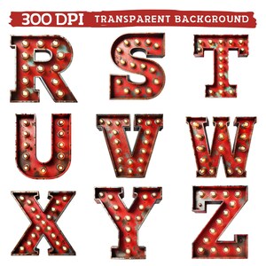 Rusty Marquee Alphabet Clipart, Red Rusty Metal Letters, Steampunk ...