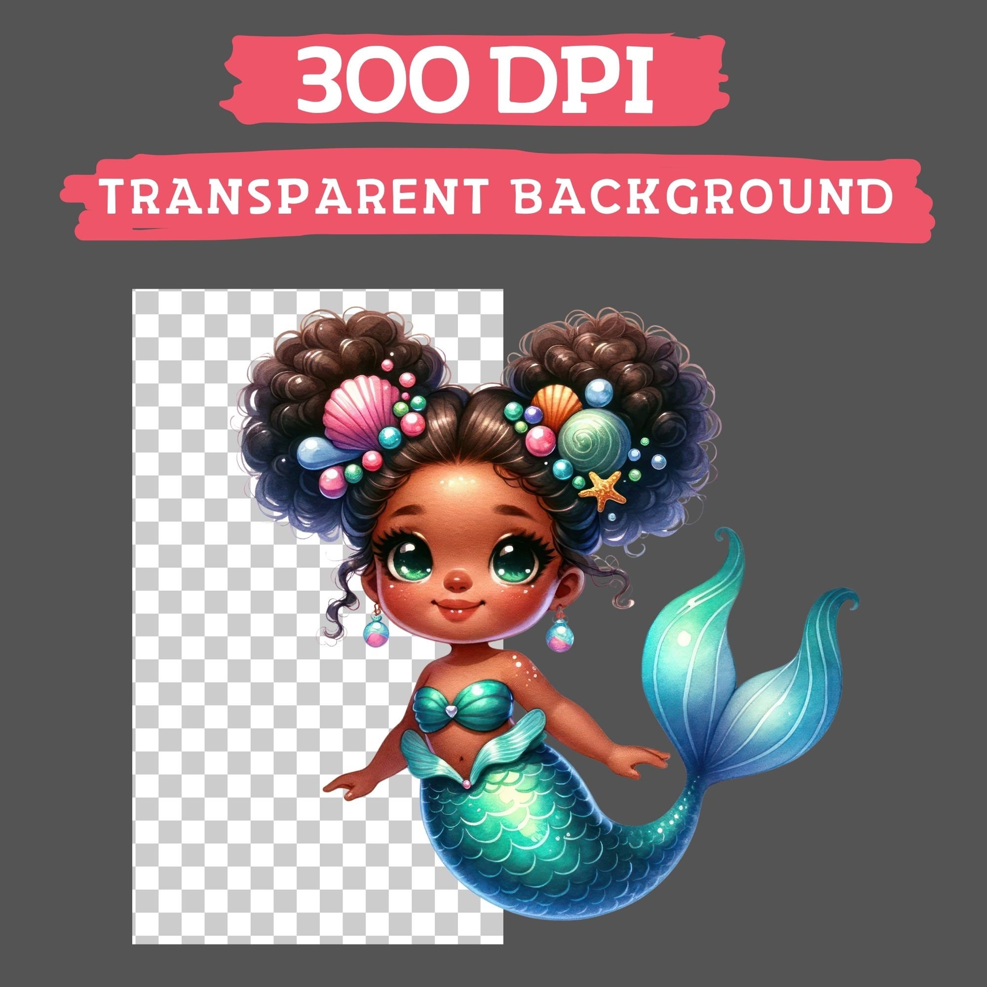 Watercolor Cute African American Princess Clipart, Black Princess Party ...