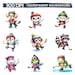 Hockey Animals Clipart, Watercolor Cute Cartoon Winter Sports Nursery ...
