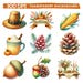 Watercolor Thanksgiving Clipart, Cute Pilgrims, Turkey, Wreath Autumn ...