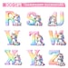 Unicorn Alphabet, Watercolor Pastel Rainbow Unicorn Number Nursery ...