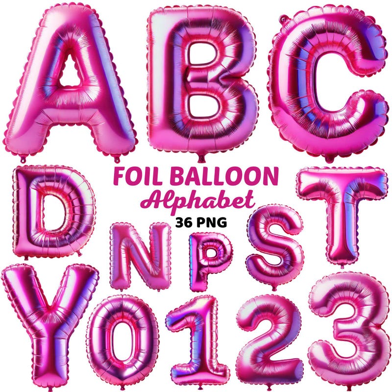 Alphabet Balloons - Etsy