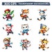 Hockey Animals Clipart, Watercolor Cute Cartoon Winter Sports Nursery ...