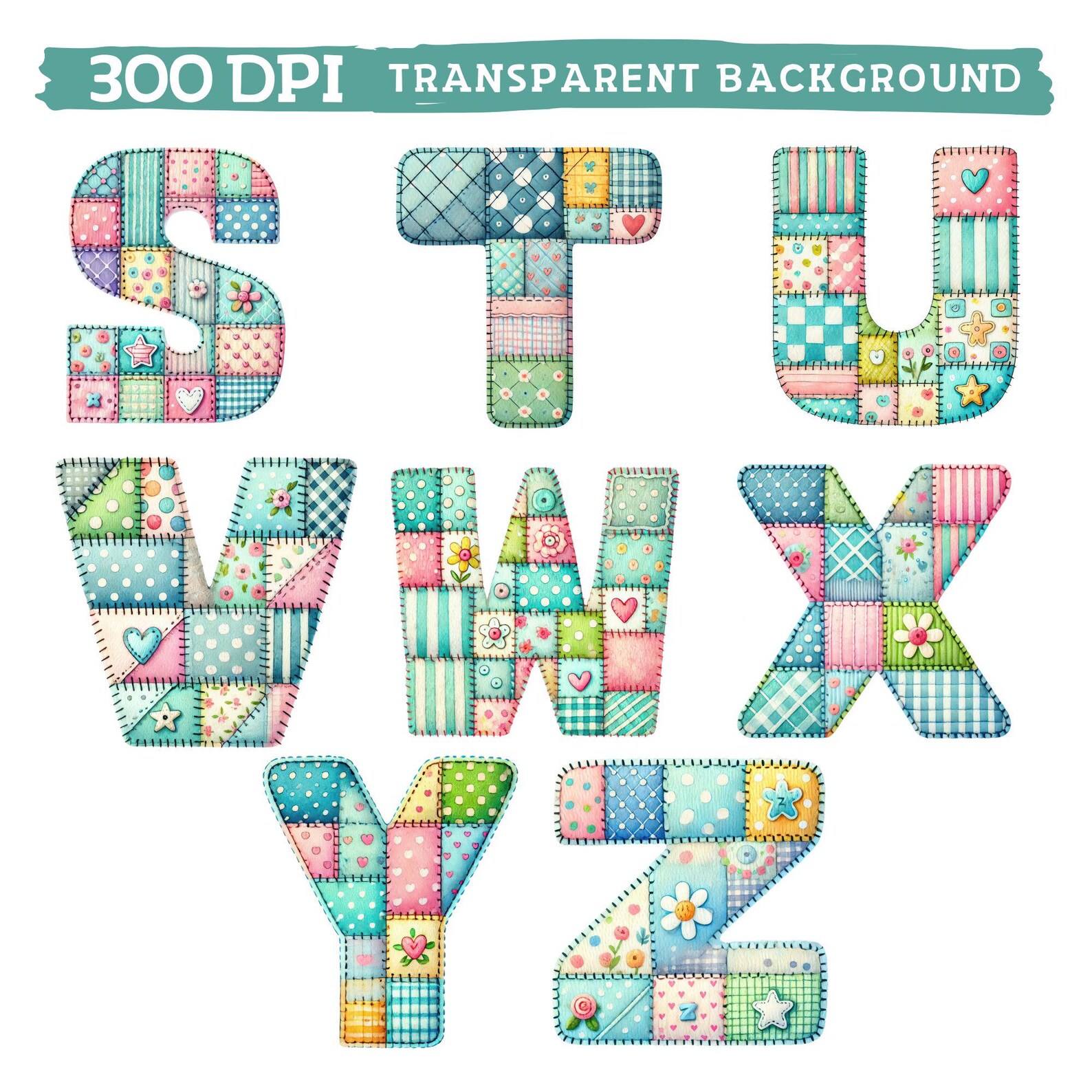 Patchwork Alphabetclipart, Colorful Quilted Letters Numbers Baby Shower ...