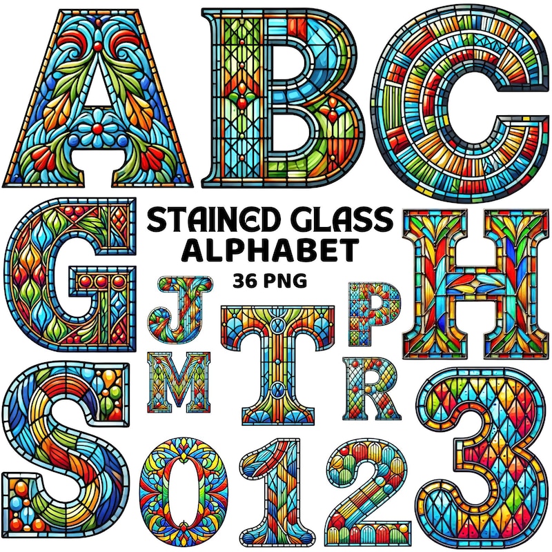 Stained Glass Letters - Etsy