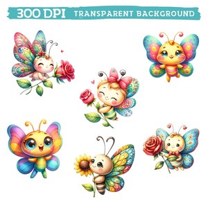 Watercolor Cute Butterfly Clipart, Spring Summer Bug Nursery ...