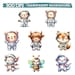 Cute Astronaut Animals Clipart, Watercolor Baby Animal Nursery, Fantasy ...