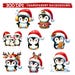 Christmas Penguin Clipart, Watercolor Cute Holiday Penguin, Nursery ...