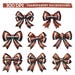 Football Coquette Clipart, Watercolor Sport Coquette Bow, Sports Bow ...