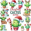 Christmas Cactus Clipart Set: Holiday Succulents PNG (digital Download ...