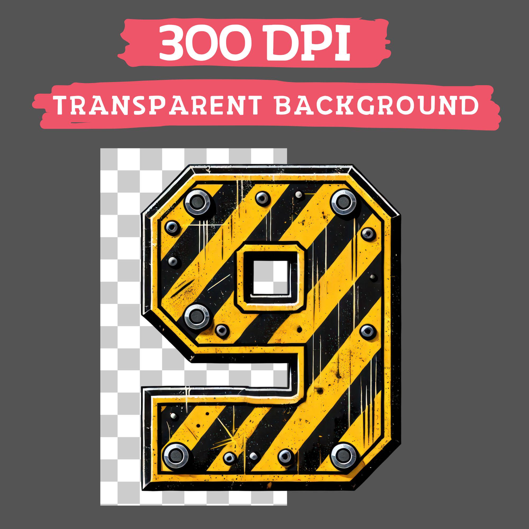 Construction Alphabet Clipart, Yellow Black Industrial Letters Number ...