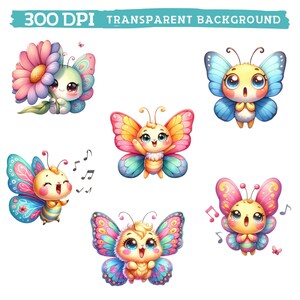 Watercolor Cute Butterfly Clipart, Spring Summer Bug Nursery ...