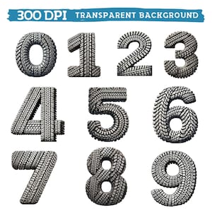 Tire Track Alphabet Clipart, Industrial Text Font, Off-road Tire Tread ...