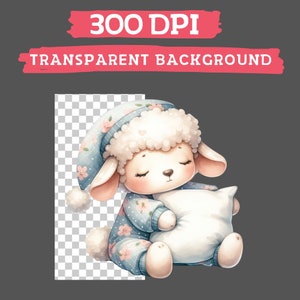 Watercolor Cute Sleepy Animals Clipart, Sleeping Baby Animal Pajamas ...