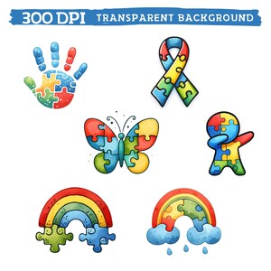Watercolor Autism Alphabet Png Clipart, Puzzle Letters, Number, Element ...