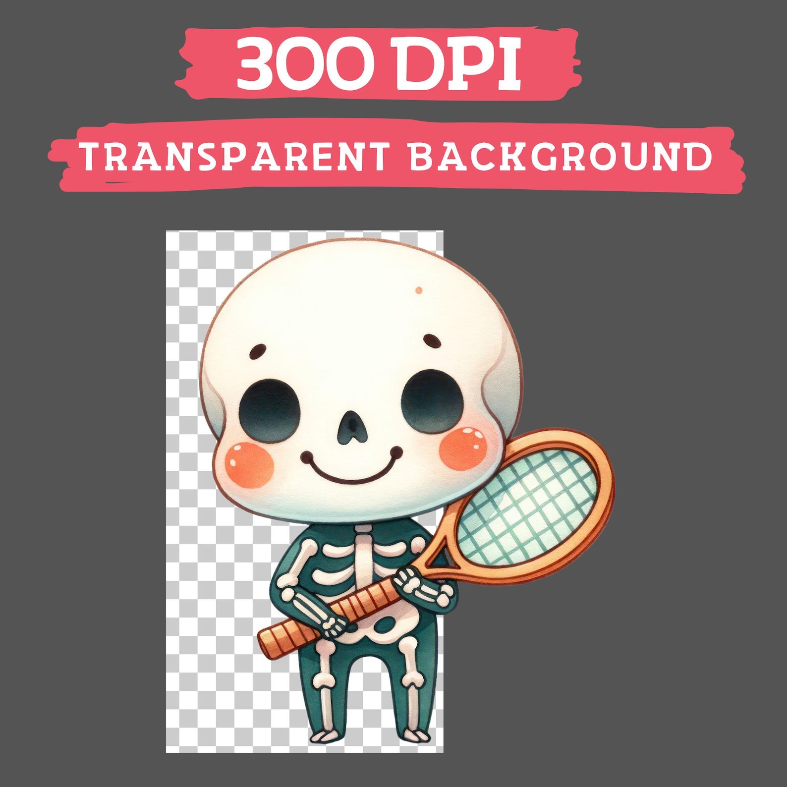Cute Skeleton Clipart, Watercolor Educational Nursery, Spooky, Funny ...