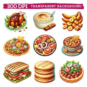 Hispanic Food & Drink Clipart, Mexican Fiesta Party, Latin American ...