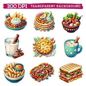 Hispanic Food & Drink Clipart, Mexican Fiesta Party, Latin American ...