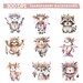 Whimsical Boho Animal Clipart Collection, Watercolor Cute Forest ...