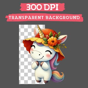 Cute Fall Unicorn Clipart, Watercolor Sweet Autumn Harvest Unicorn ...