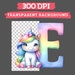 Unicorn Alphabet, Watercolor Pastel Rainbow Unicorn Number Nursery ...