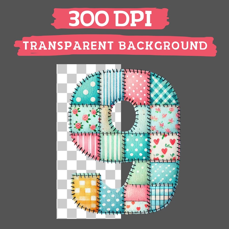 Patchwork Alphabetclipart, Colorful Quilted Letters Numbers Baby Shower ...