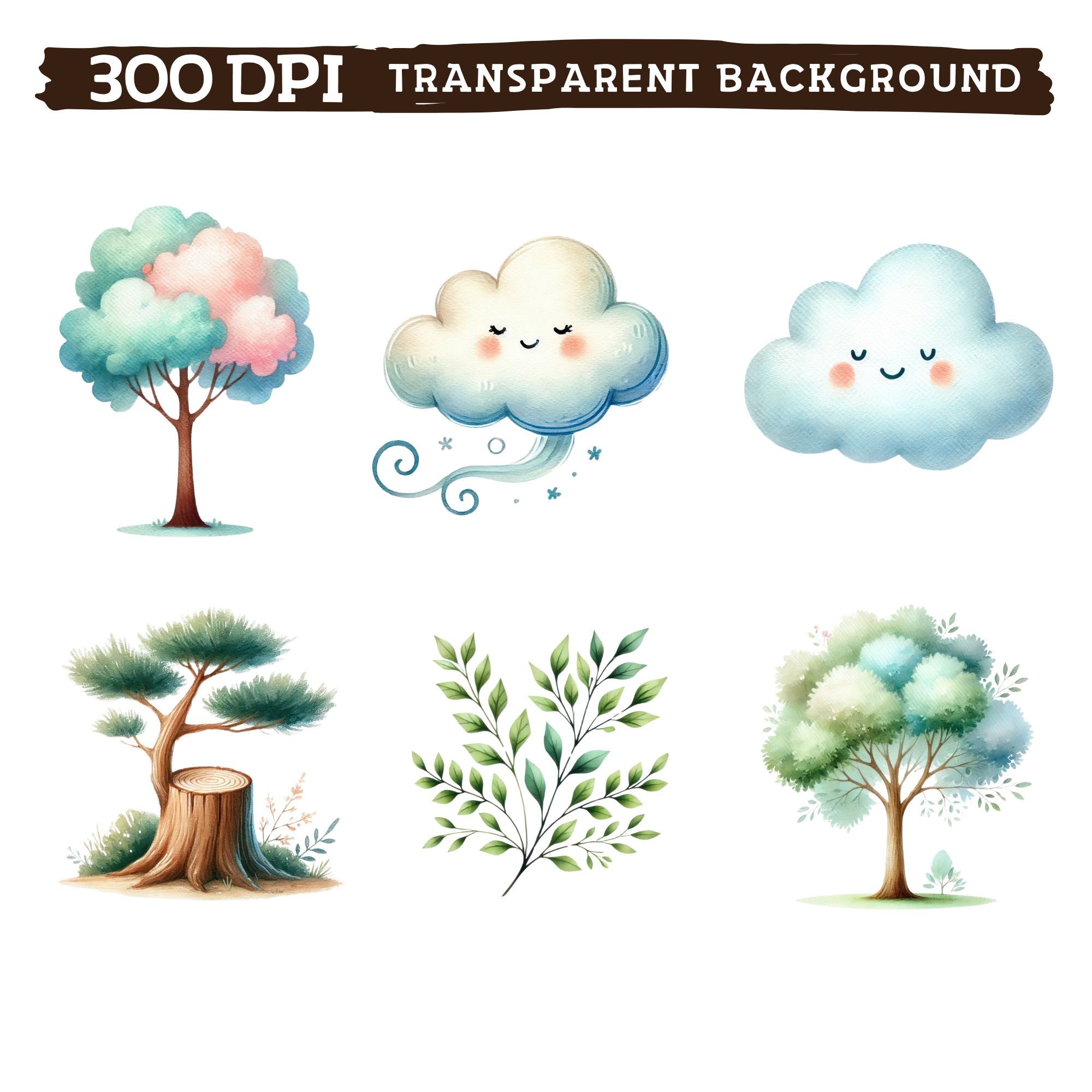 Cute Sloth Clipart, Watercolor Sloth Nursery, Spring Woodland Animal ...