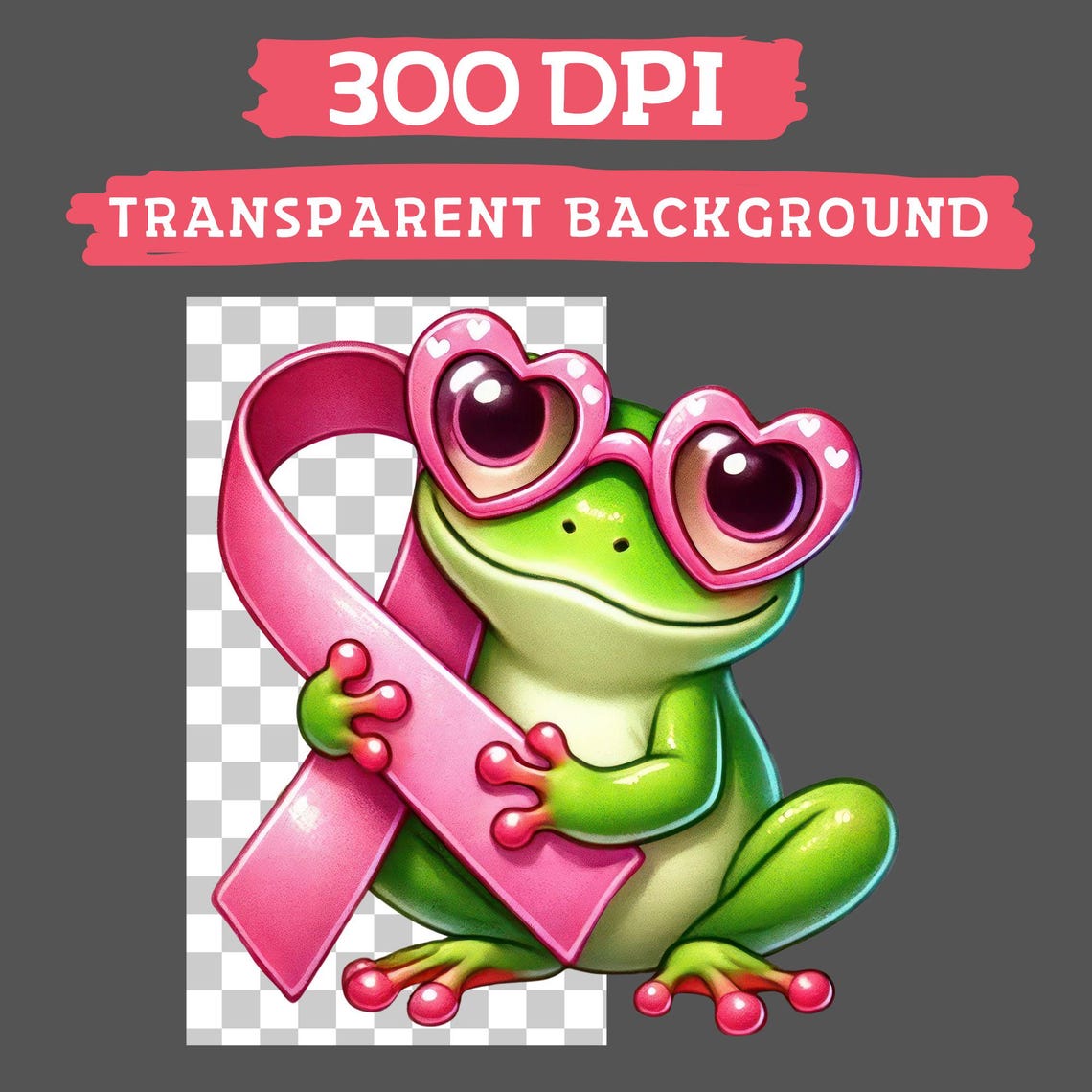 Cute Breast Cancer Awareness Animals Clipart, Woodland Jungle Animal ...