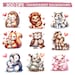 Watercolor Cute Mama and Baby Animals Clipart, Woodland Animal Nursery ...