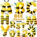 Bee Alphabet Clipart, Bee Letters and Numbers, Cute Bug Font Yellow ...
