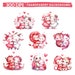 Watercolor Cute Couple Animals Clipart, Pink Romantic Baby Animal ...