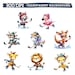 Hockey Animals Clipart, Watercolor Cute Cartoon Winter Sports Nursery ...