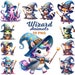 Wizard Animals Clipart, Watercolor Animal Magical Nursery, Cute Safari ...
