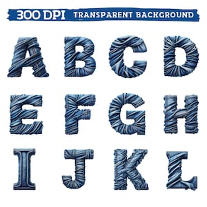 Denim Jeans Alphabet, Numbers Denim Letters Png, Denim Jeans Alphabet ...