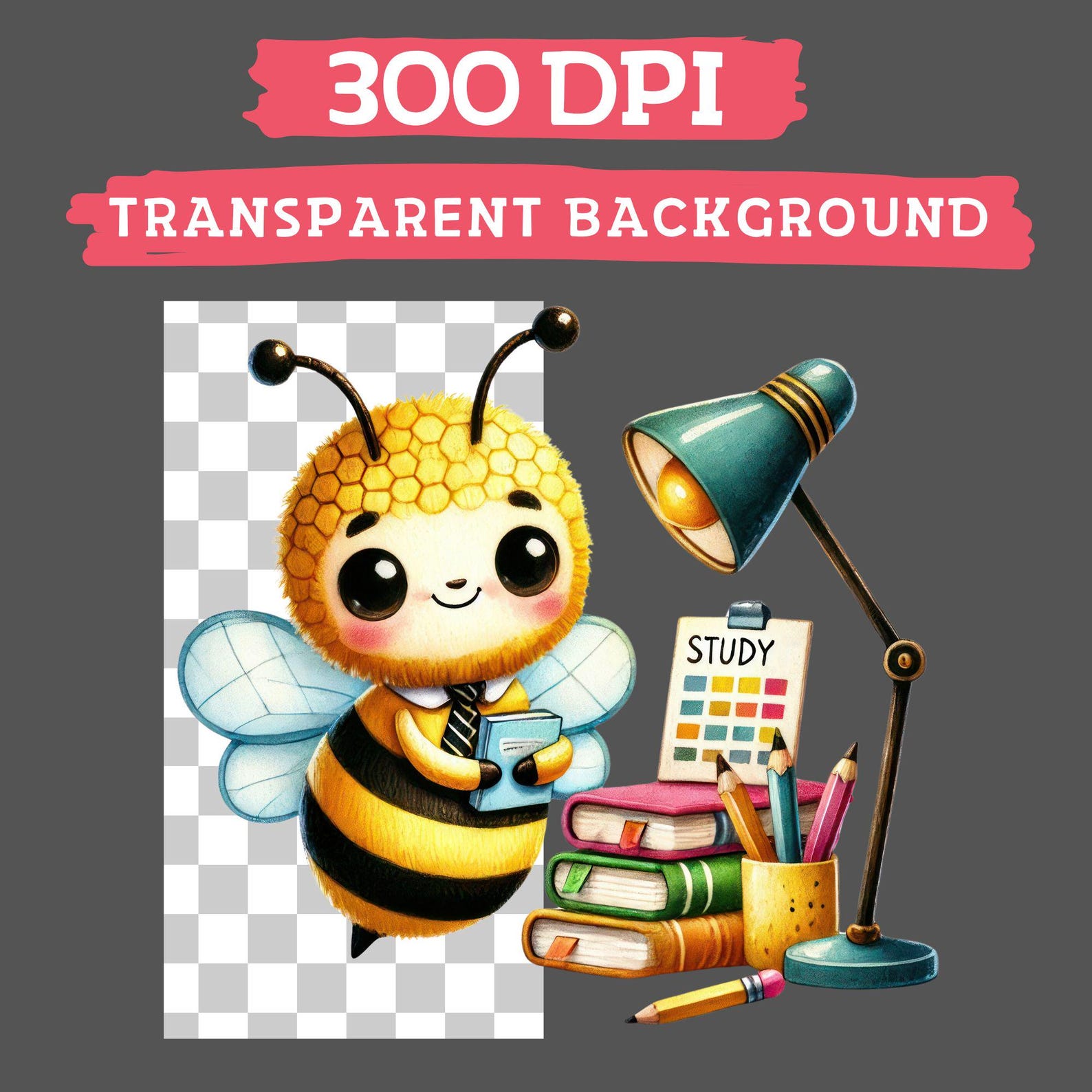 Bee Back to School Clipart, Watercolor Cute Teachers Kids, Classroom ...