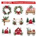 Cute Christmas Farm Clipart, Watercolor Cozy Christmas Farm Animals ...