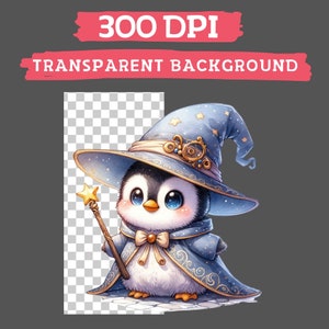 Wizard Animals Clipart, Watercolor Animal Magical Nursery, Cute Safari ...