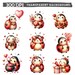 Watercolor Cute Ladybug Valentine Clipart, Ladybug Romantic Valentine's ...