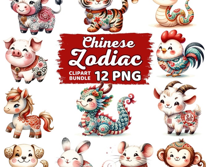 Premium Vector Clipart - Kawaii Chinese Zodiac Clipart - Kawaii Clip ...