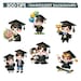 Graduate Kids Clipart, Watercolor Preschool Kindergarten Graduation Boy ...