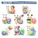 Sweet Snail Clipart, Watercolor Cute Snail, Spring Summer Snail Garden ...