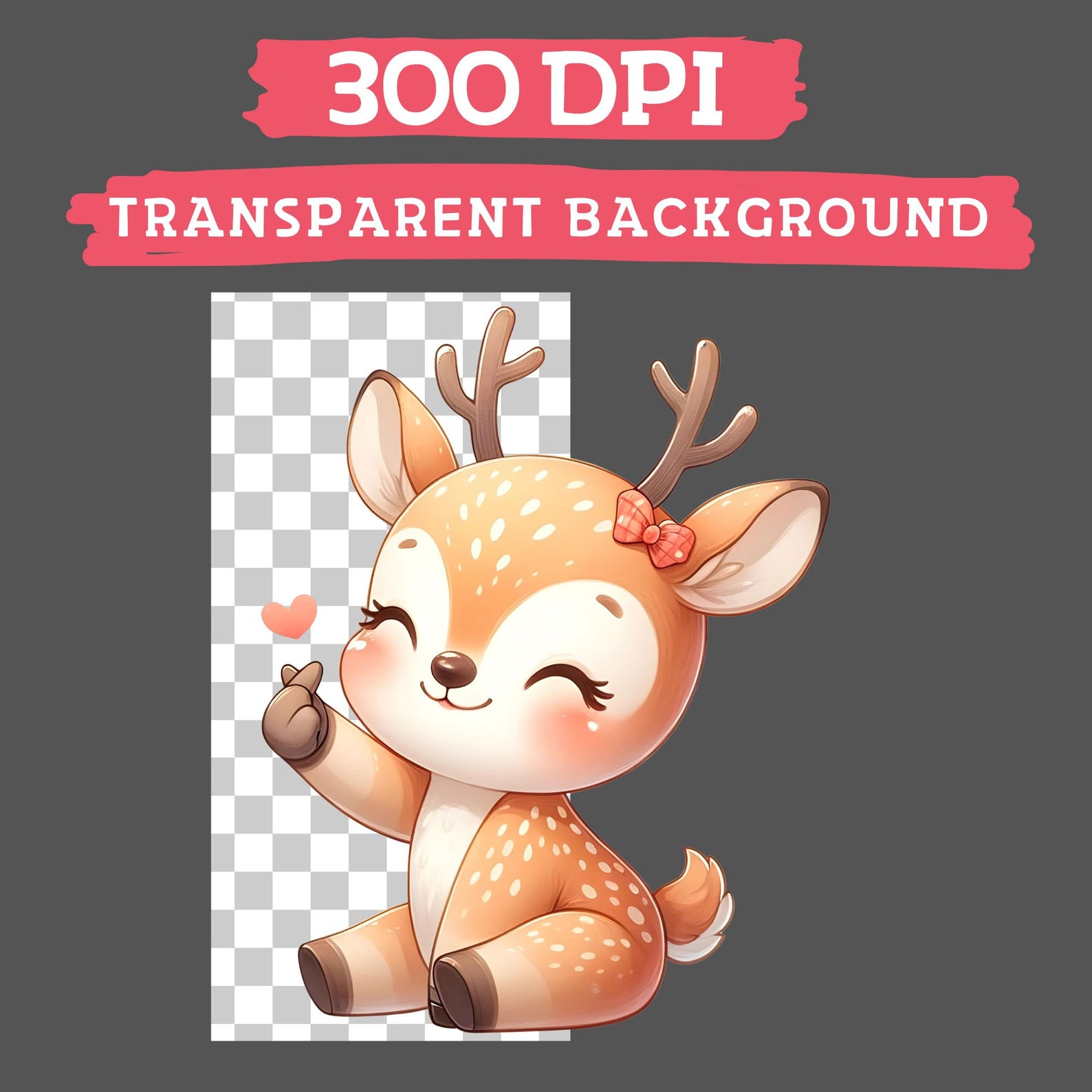 Finger Heart Animals Clipart, Watercolor Cute Animal, Korean Finger ...