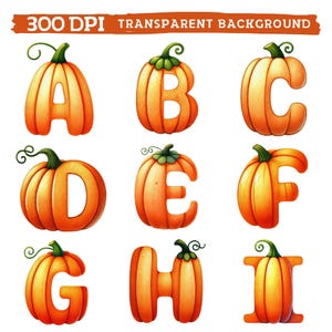 Pumpkin Alphabet, Watercolor Fall Pumpkins Numbers, Harvest Autumn ...