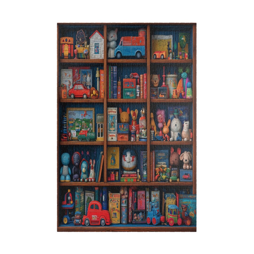 Nostalgic Toy Shelf Jigsaw Puzzle: Family Fun Gift - Etsy